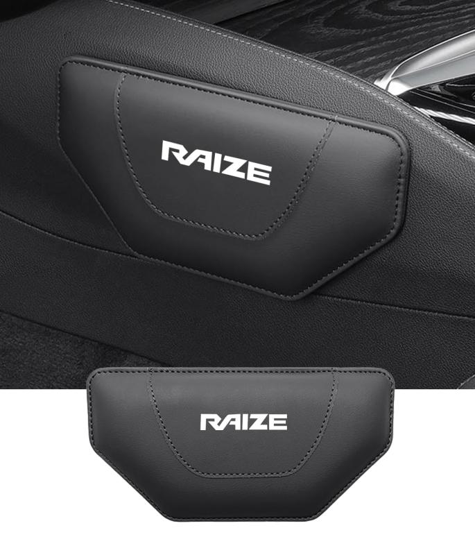 ライズ 車用 膝パッド ニーパッド 足 肘 クッション RAIZE ライズ アクセサリー 車のセンターコンソールに貼り付ける 抗疲労 休憩 レザー製+メモリーコットンコア 車 ガジェット 車載便利グ🚗【コーナリングや渋滞時に...