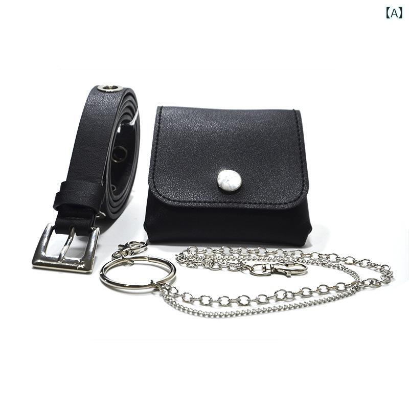 ・素材: 合成皮革・バックル素材: 鉄・留め具: ピンバックル・カラー: ブラック・幅: 約2-4cm・長さ: 105cm・サイズ: 115cm・デザイン: ウエストポーチ、スマホポーチ、小銭入れ