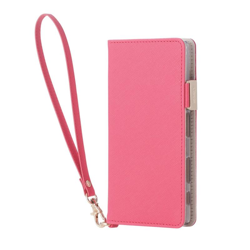 ELEOM Xperia X Performance/SO-04H/SOV33 レザーケース for Girl マグネット付 ディープピンク