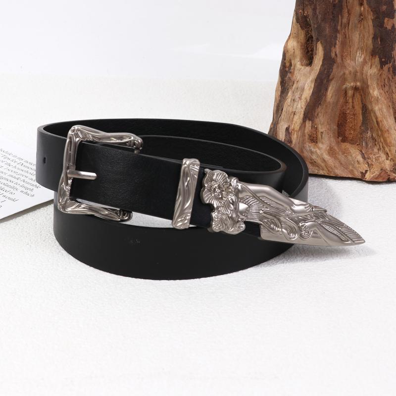 ・素材: PUレザー ・バックル素材: 合金 ・留め具: ピンバックル ・流行要素: 翼、魚の尾、魚の骨、星空コンパス ・カラー: ブラック ・幅: 約2～4cm ・長さ: 105cm ・サイズ: 105 ・スタイル: パンク、ストリート、...