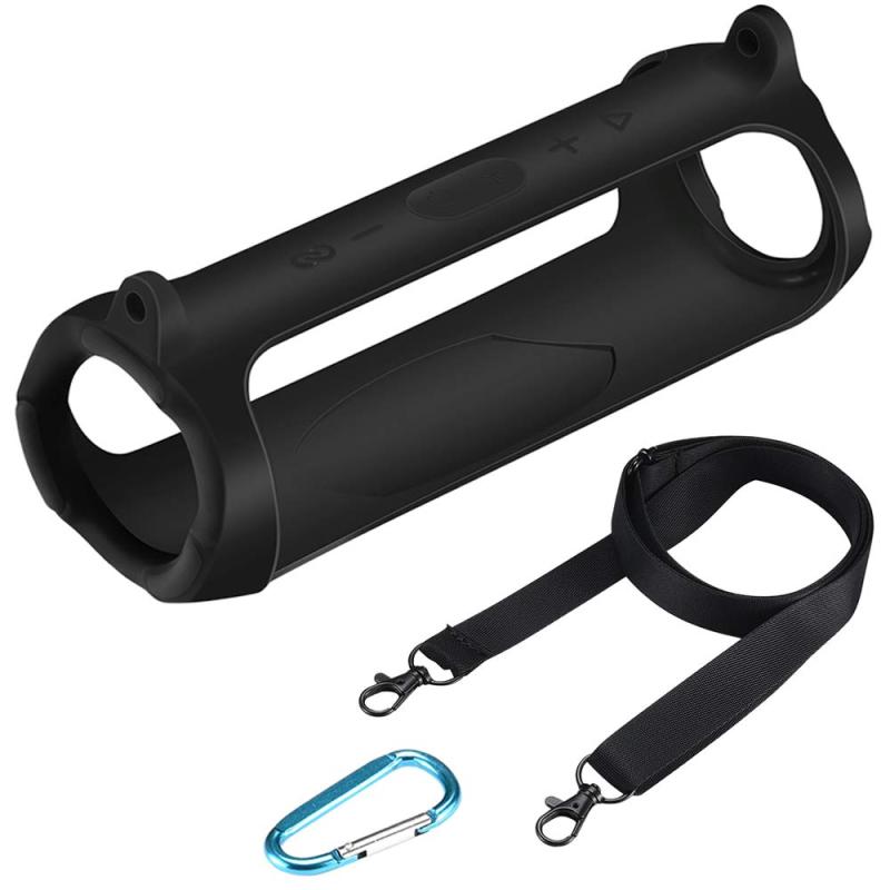 LEADGO harge 5 専用ケース ARGE5 チャージ5用シリコンキャリングケース Bluetoothスピーカー保護 携帯便利 チャージ5専用サウンドケースチャージ5スピーカー専用 チャージ5用ケース カラビナ付