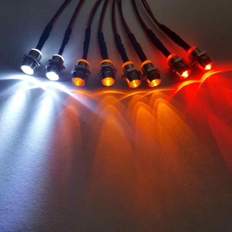 ShareGoo 8LED 高輝度ライトテールランプヘッドライトラジコン Rカー用 ライトキット ライト 適しているHSP D3 Tamiya Traxxas Slash I（ 5mm 白色LEDライト+5mm 赤色LED+5mm オレンジ...
