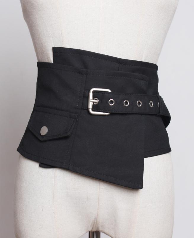 ・カテゴリ: ウエストニッパー・対象性別: 女性・対象年齢: 大人・素材: 綿・カラー展開: ブラック、ダークブルー、グレー、ブラック (PUレザー)