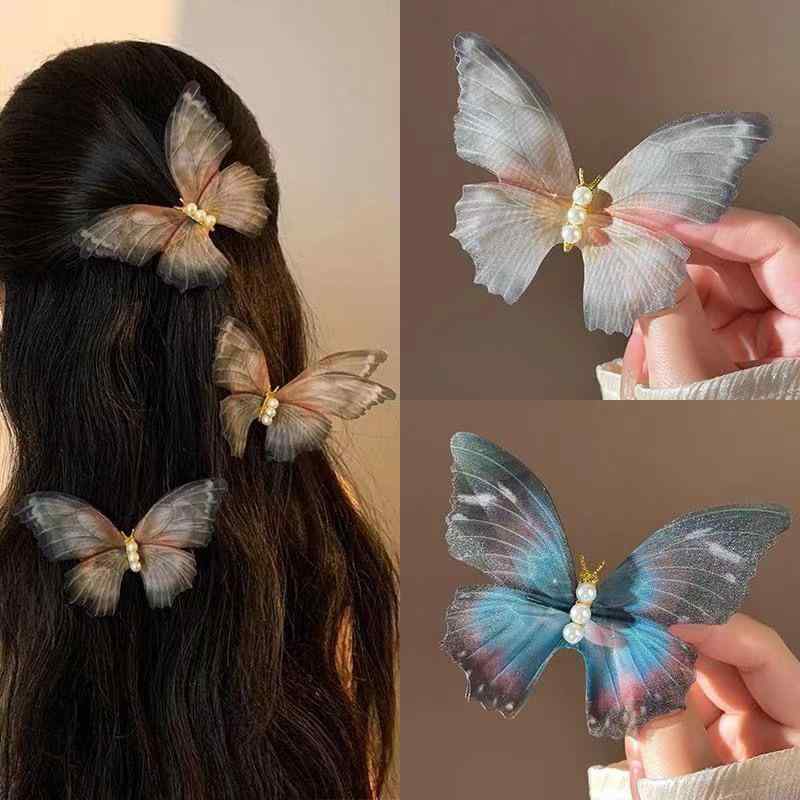 ・カテゴリ: ヘアアクセサリー・対象: 女性向け・スタイル: ナチュラル・スタイルカテゴリ: フレッシュスイート・デザインモチーフ: 蝶・流行要素: 蝶・流行要素カテゴリ: 民族風、中国風・加工方法: 手作り・ヘアクリップ種類: ダックビル...