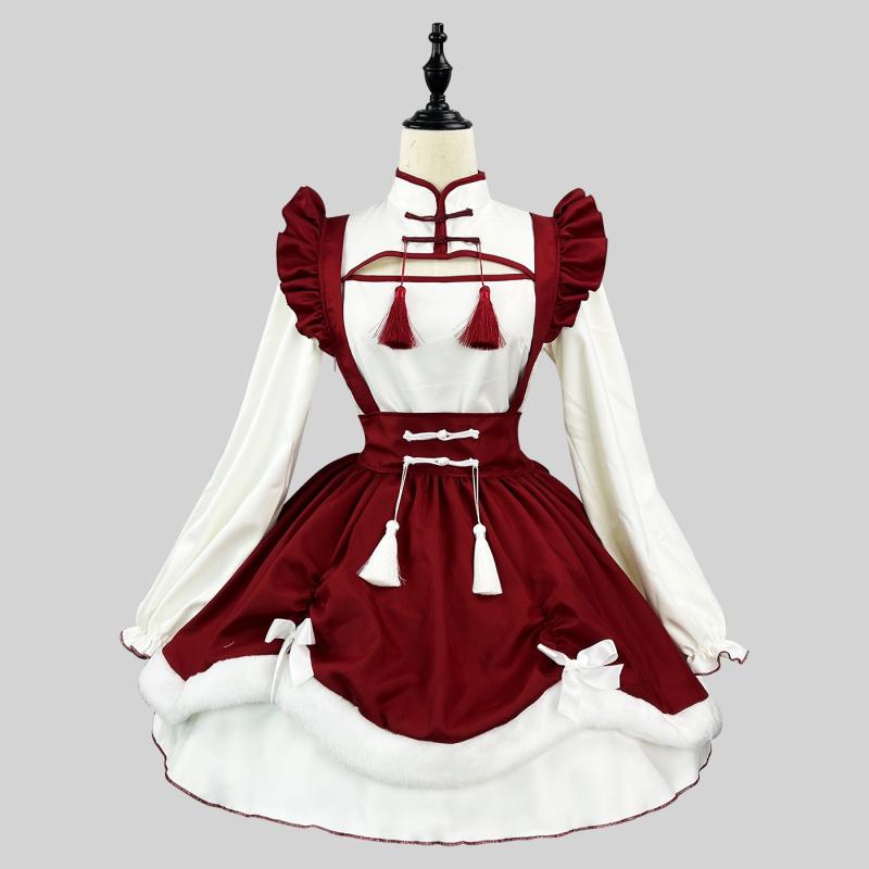 ・用途: ゲーム、アニメコスプレ・性別: ユニセックス・素材: ポリエステル混紡・カラー: オフホワイト、ワインレッド・サイズ展開: S、L、XL、XXL、XXXL、4XL、5XL・対象年齢: 18〜24歳・テーマ: 日本アニメ
