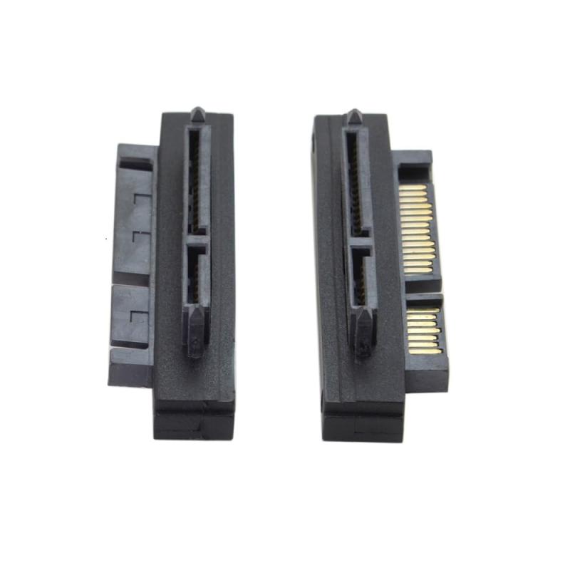 ablecc 90度直角SATA 22ピン 7+15オス→SATA 22Pメス延長コンバーターアダプター
