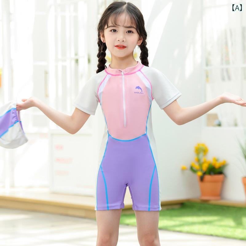 ・性別: 女子・対象年齢: 2-14歳・柄: 韓国風、日系、高伸縮、小清新・主な素材: ポリエステル85%・裏地: ポリエステル100%・生地重量: 170g・使用シーン: 水泳・水遊び・カラー展開: 紫ミックス、ピンクミックス、ピンク海洋...
