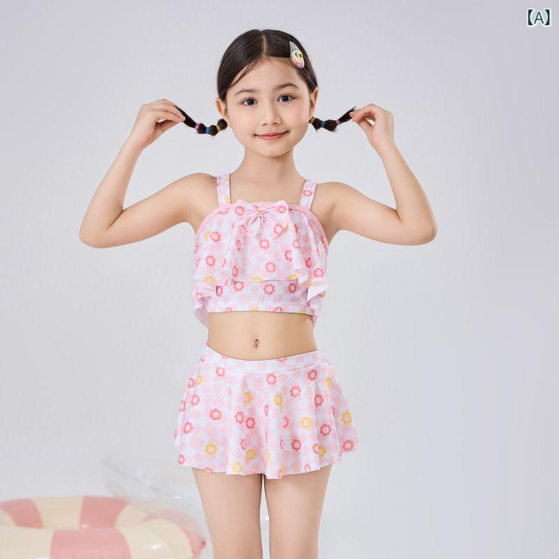 ・対象性別: 女子・対象年齢: 7-10歳・スタイル: 三角パンツ・柄: 花柄、高伸縮、小清新・主な素材: ポリエステル88%・裏地素材: スパンデックス12%・生地重量: 160g・用途: スイミング、水遊び・カラー展開: ピンク、ブルー...