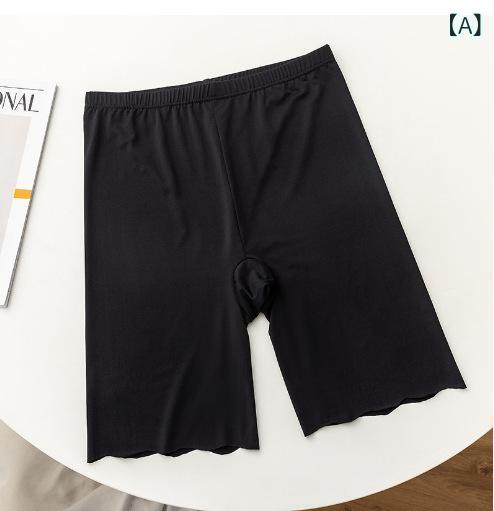 ・カテゴリ: ショートパンツ・主な素材: アイスシルク・スタイル: ベーシック・厚み: 薄手・柄: 無地・装飾: フリル・機能: ヒップアップ・カラー展開: ブラック、ホワイト、グレー、肌色・サイズ展開: M、L、XL、XXL・丈: 5分丈...