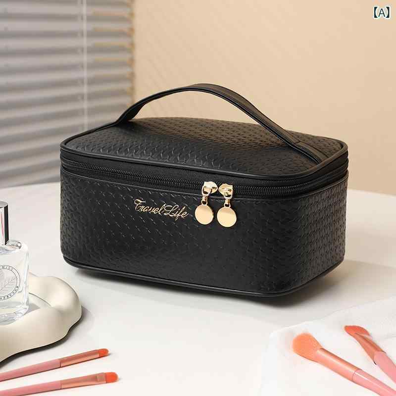 ・カテゴリ: 化粧ポーチ・形状: 立方体・素材: PU・収納場所: 旅行、化粧品、デスクトップ、寝室・スタイル: 現代的、シンプル・カラー展開: 月光白、桜ピンク、ミッドナイトブラック、クラシックグレー
