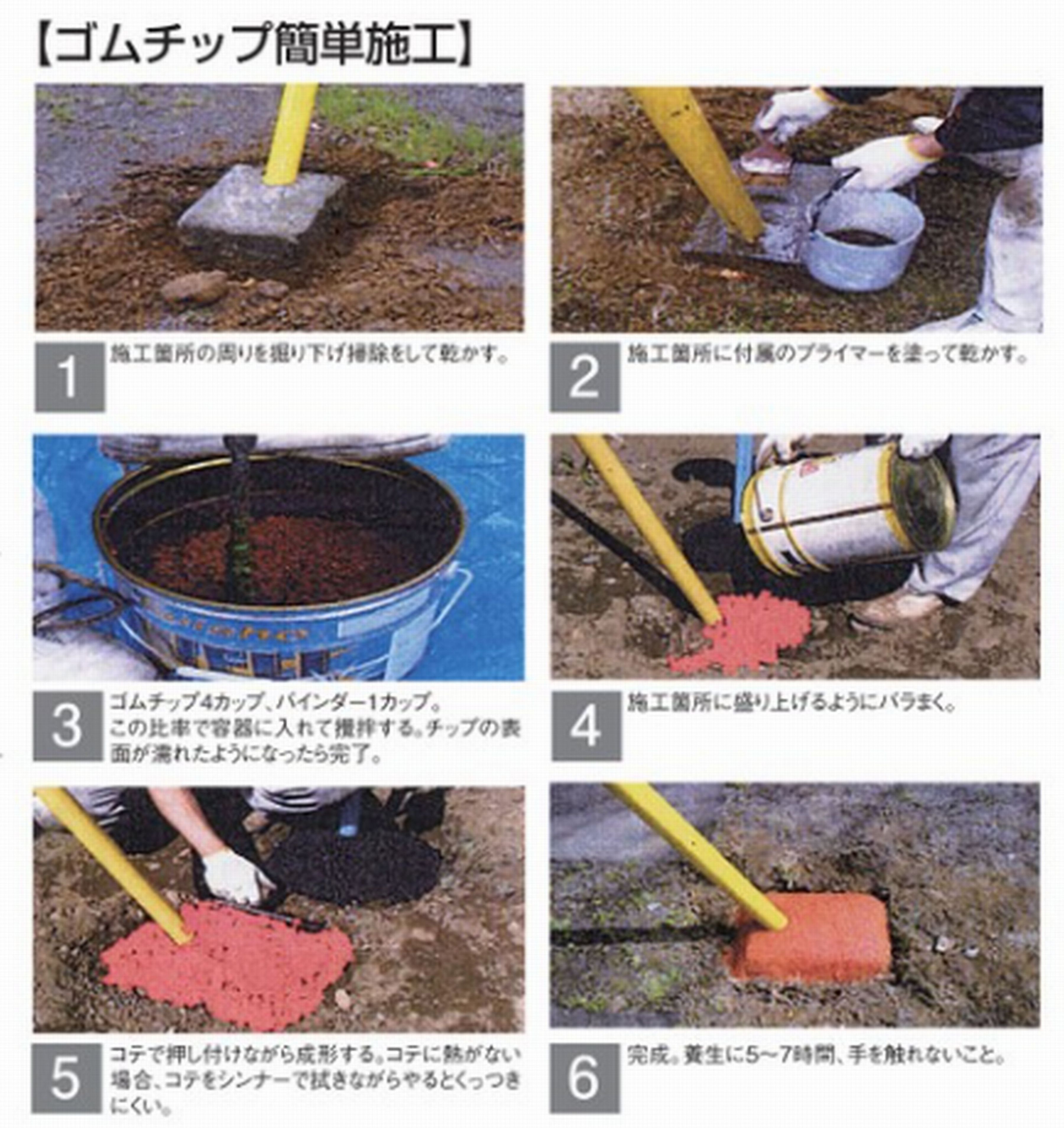 　　 ▼商品名 　　 ▼商品詳細 ●透水性があるので、表面に水がたまりません。●赤又は緑チップ20kg、バインダー5kg、プライマー0.5kgのセット●厚さ10mmで約2平米できます。 　　　　 ▼寸法 　　　　　 ▼主材料 　　　　 ▼重...