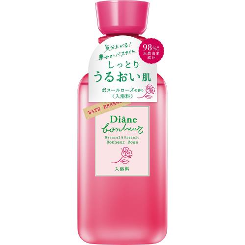 98%以上天然由来成分。オーガニックオイル配合のバスオイルで、肌の潤いを守りながらリラックスタイムを。 ●ボヌールローズの香り ●ダマスクバラ花油、センティフォリアバラ花エキス、アルガンオイル(*1)、ライスミルク(*2) 配合（全て保湿成...