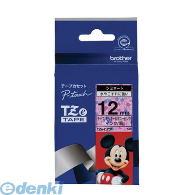 ●水やこすれに強い！ラミネートテープ黒字／ミッキー＆ミニーピンク柄12mm幅×5m●入数：1巻●本体サイズ(mm)：W68×D88×H16●本体重量(g)：43●パッケージサイズ(mm)：W69×D155×H18●パッケージ重量(g)：48...