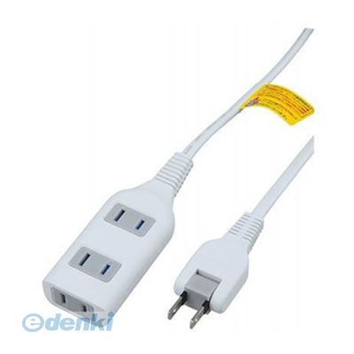 【商品説明】カラー:白'個口数:3'コード長(m):3'定格入力:125V 15A 合計1500Wまで'本体サイズ(mm):W41×H87×D21'本体重量(コード含む)(g):285'パッケージ形態:スライドブリスター'パッケージサイズ ...