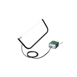 石崎電機製作所メーカーお問い合わせ：03-5687-7031定格電圧：AC100V/50/60Hz二次電圧：9V消費電力：45W有効刃長：300mm切断深度：220mmヒーター線径：φ0.5mmX350Lサイズ：本体H263W×469×Φ2...