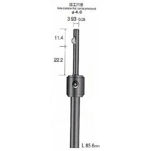 ミニターメーカーお問い合わせ：03-3633-7181●先端径：φ3.93-0.05●加工穴径:φ4●シャンク径:φ6.35●最高回転数：5000●入り数：1●穴の表面、裏面の面取りが一行程で行える工具です。●優れた剛性と、適度な靭性を兼ね...