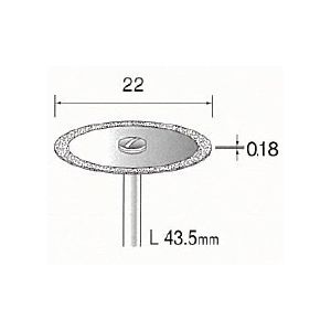 ミニターメーカーお問い合わせ：03-3633-7181●先端：φ22●粒度：#400●シャンク径：φ3●最高回転数：15000●入り数：1●スピーディーで優れた切断能力を持つカッティング工具です。●ステンレス基板により安全性と安定性を高め、...