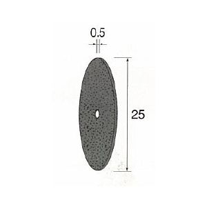 ミニターメーカーお問い合わせ：03-3633-7181●φ25（φ1.8）●粒度：#100●最高回転数：10000●入り数：10●スピーディーで優れた切断能力を持つカッティング工具です。●靭性に優れたレジノイドボンドを採用し、薄くても安全性...