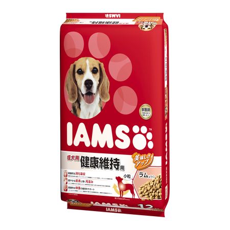 マースジャパンリミテッドメーカーお問い合わせ：0800-800-5874【商品説明】●全ての成犬の健康な生活のために最適な製品設計。ワンちゃんが大好きなラム・ライスを使用。●原材料：肉類(チキンミール、ラムミール、家禽ミール)、米、とうもろ...