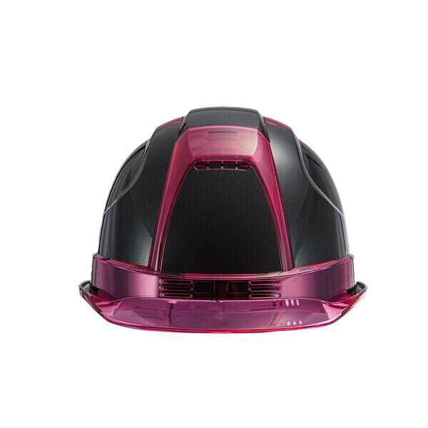 トーヨーセーフティ ヘルメットヴェンティ— メタリックブラック／バイザーピンク 390FMBKP