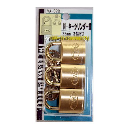 【商品説明】●1つのキーですべての錠が解錠できる！●バッグなどの簡易施錠に●純正キー以外で解錠しないでください。●鍵穴に油を差さないでください。●規格：25mm●ピン数：3●a(mm)：25●b(mm)：3.9●c(mm)：14●d(mm)...