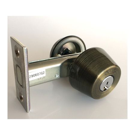【商品説明】●仕様：本締錠●チューブラー本締錠ADシリーズ●バックセット：64mm●取付可能扉厚：30mm以上〜45mm未満●室外側：6本ピンシリンダー●室内側：サムターン●材質／仕上：ステンレス／アンティックブラス（71）●キー本数：3本...