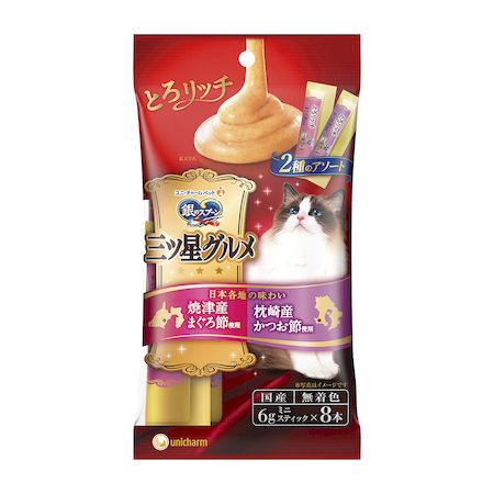 【商品説明】●日本各地の厳選素材を使用した、贅沢な美味しさが楽しめるとろ〜りウェットタイプの食べきりおやつです。●6gサイズがあげすぎなくてちょうどいい、毎回開けたての新鮮パック。●1パックで2つの味が楽しめる2種のアソートタイプ。●無着色...