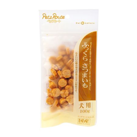 【商品説明】●さつまいも＆鶏ささみを主原料に使い、ふっくら仕上げています。与えやすいサイズにしました。●原材料：小麦粉、鶏ささみ、さつま芋パウダー、ショートニング、ソルビトール、プロピレングリコール、膨張剤、保存料(ソルビン酸K)、pH調整...