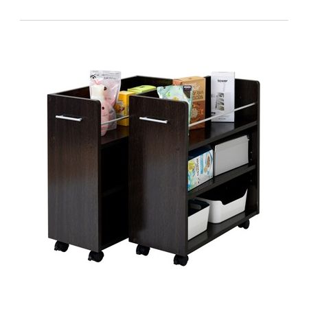 【商品説明】●商品説明 キャスター付きの便利なクローゼットラック2個組。取っ手はどちらにも取り付け可能なので、収納箇所の向きは左右入れ替えできます。A4ファイルがぴったり収納できるよう設計された幅26.5cm。本やメディア類や、日用品のスト...