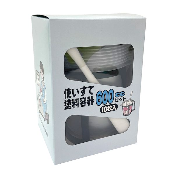 【商品説明】●セット内容：ホルダー1ヶ　使い捨て容器10枚●塗料の計量時や混ぜ合わせ時に使用する使い捨ての容器です。●容器：ポリエチレン　ホルダー：ポリプロピレン塗装用具　容器　DIY