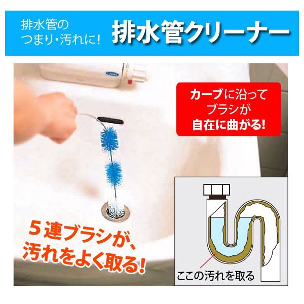 こちらの商品は、ご注文後納期確定まで約8日かかります。【商品説明】■商品サイズ:全長:約1.2m、ブラシ径:先端約4cm、4連:約3cm■重量 46g■原産国 日本製■材質・成分　毛材:6ー6ナイロン　ワイヤー:18ー8ステンレス　ハンドル...