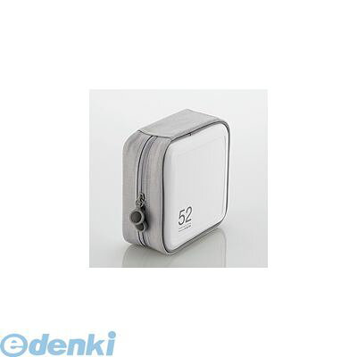 エレコムメーカーお問い合わせ：0120-898-794●縦にも横にも自立するスクエアデザイン!CD/DVDをスタイリッシュに収納できるCD/DVDファスナーケース。［特徴］●52枚のCD/DVDをスタイリッシュに収納できるCD/DVDファス...