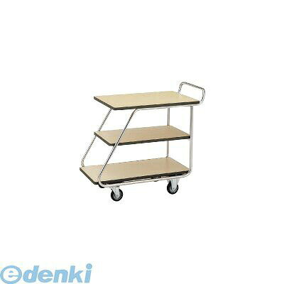●メーカー品番 幅×奥行×高さ(mm)：F-51 980×510×860●車輪:φ100×2自在 φ100×2固定材質 フレーム:ステンレスパイプ 棚板:合板デコラ張棚間隔:上段246 下段266耐荷重:50 kg用途:使い易い用途の広いサ...
