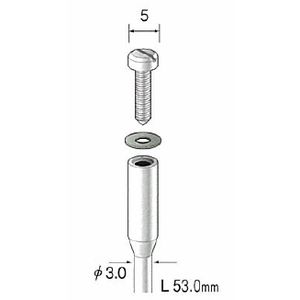 &nbsp; ミニター &nbsp; 03-3633-7181 ●φ1.8穴用のホイール工具用のマンドレールです。●軸径：φ3●入り数：5●ステンレス製●Minimo●SFIDA　