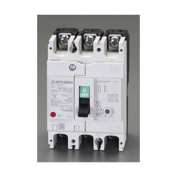 エスコメーカーお問い合わせ：06-6532-6226●フレーム125用●定格使用電圧…100〜440V●定格感度電流…30mA●サイズ（mm）… a：90 b：130 c：68 ca：90●重量…1000g●極数…3極●定格電流…125A