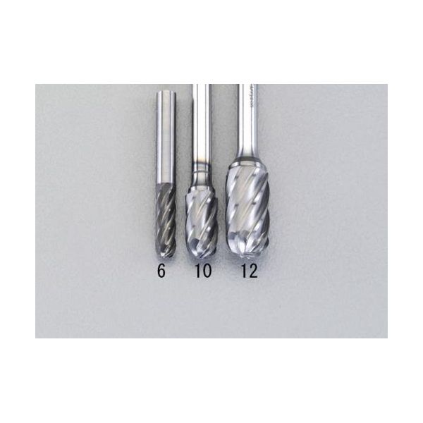 エスコメーカーお問い合わせ：06-6532-6226●軸径…6mm●刃径…10mm●刃長…19mm●全長…65mm●刃形状…aluカット●材質…タングステンカーバイド、Carbonコーティング●適合材質…アルミニウム、プラスチック、チタン●...
