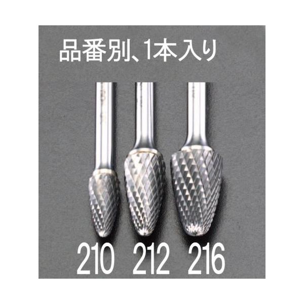 エスコメーカーお問い合わせ：06-6532-6226●軸径…6mm●刃径…10mm●刃長…19mm●全長…65mm●材質…タングステンカーバイド●適合材質…一般鋼、鋳物、銅●刃形状…d-max/コースカット●入数…1本入り