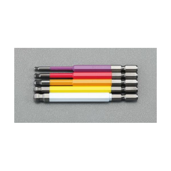 ●＜セット内容＞…5本組●EA611BP-103（3mm）紫●EA611BP-104（4mm）赤●EA611BP-105（5mm）橙●EA611BP-106（6mm）黄●EA611BP-108（8mm）白●全長…100mm●六角シャンク…1...