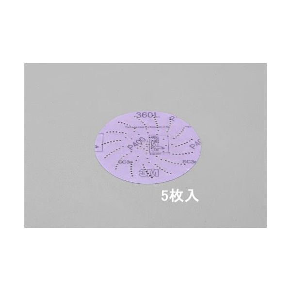 エスコメーカーお問い合わせ：06-6532-6226●直径…127mm●粒度…＃600●砥粒…酸化アルミニウム●基材…PEフィルム●用途…樹脂パーツ下地処理、車両・船舶・建機などの塗装補修、焼きつけ塗装パテとぎ、木工仕上げ研磨に。●入数…5...