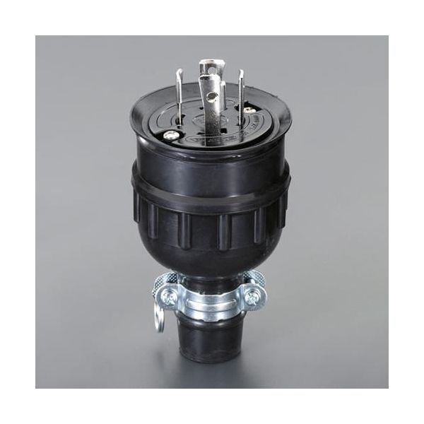 エスコメーカーお問い合わせ：06-6532-6226●定格容量…30A・250V●接地3P●適用電線…5.5mm2・8mm2●サイズ…φ66.5×103.5mm●3M端子●RoHS対応品●引掛防水プラグ