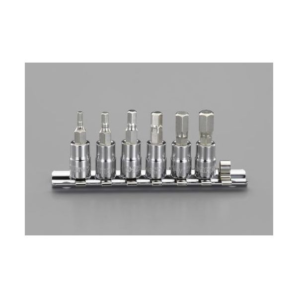 ●…6本組み●差込角…1/4”●全長…37mm●対辺(mm)…3・4・5・6・7・8