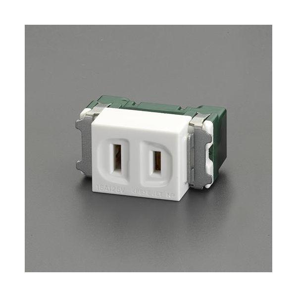 エスコメーカーお問い合わせ：06-6532-6226●定格容量…15A・125V●サイズ…44.4×22.7×29(D)mm●差込口…1個