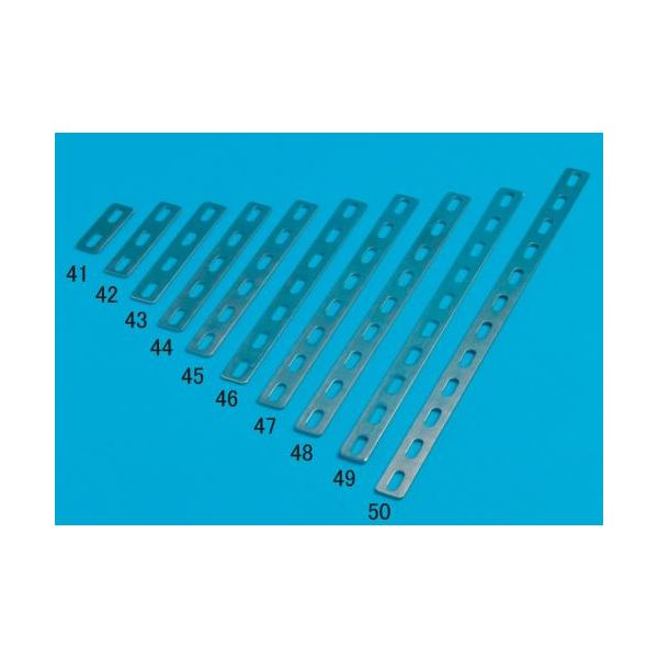 エスコメーカーお問い合わせ：06-6532-6226●材質…ステンレス(SUS304)●サイズ…全長：120mm、幅：16mm、厚み：2mm●長穴数…5●長穴サイズ…5.5×10mm●両面ヘアーライン仕上げ●取付ねじ無し
