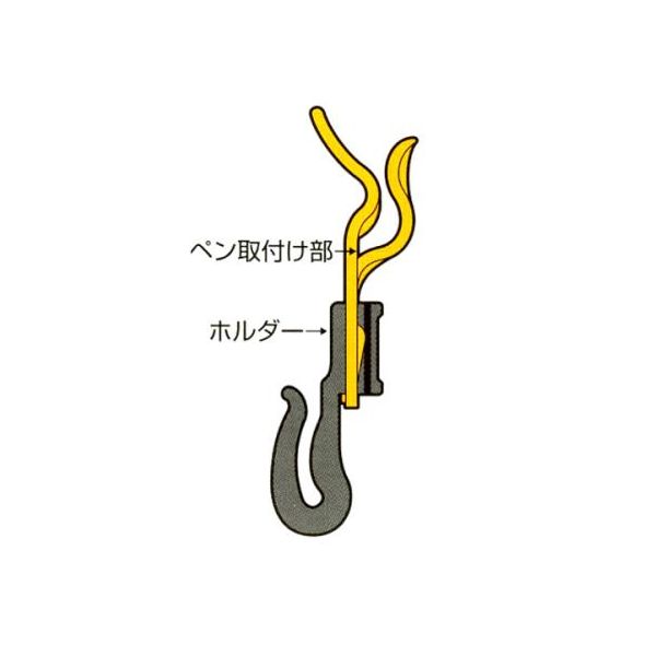 ●溝なしヘルメット用ペンホルダー●材質…ペン取り付け部：ポリプロピレン　　　　　　ホルダー：ポリアセタール樹脂●サイズ…41×83×22(厚み）mm●重量…約18g●鉛筆やボールペンが簡単にはさめます。●一部取り付けできないヘルメットがあり...