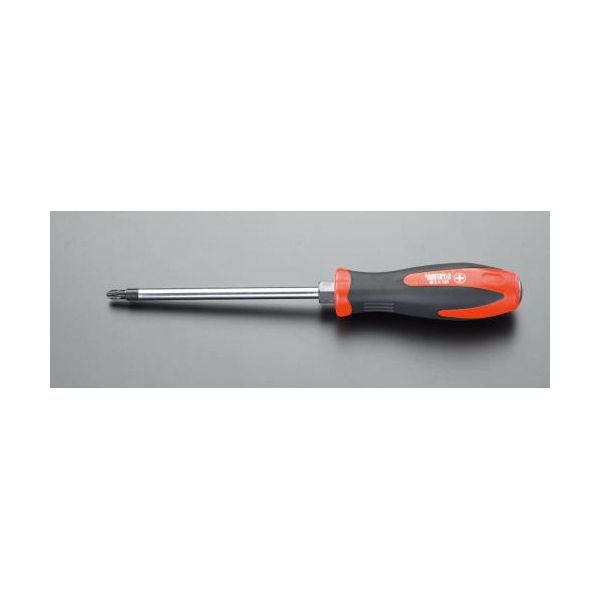 エスコメーカーお問い合わせ：06-6532-6226●先端×軸径(mm)…＃3×8.0●軸長(mm)…150●貫通柄の為、ハンマーでたたけます。●先端はカムアウト防止構造●手元六角付でスパナ・レンチの併用でトルクをかけたねじ締めが可能●マグ...