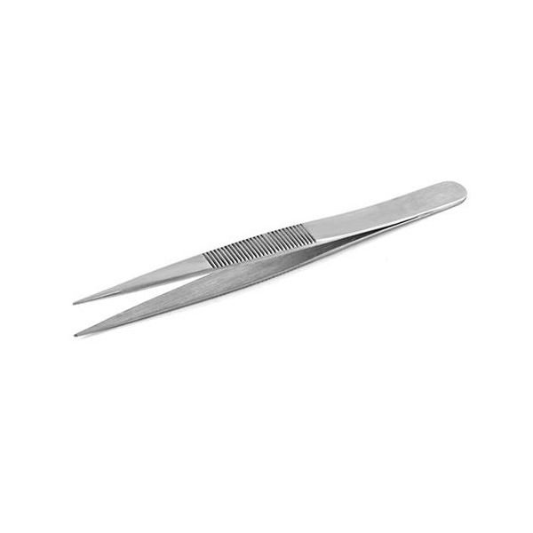 エスコメーカーお問い合わせ：06-6532-6226●先端…直・特殊●先端幅…1.0mm●材質…ステンレス(SUS304)●先端溝…φ0.2mm●全長…110mm●丸いワイヤーなどをつかむのに便利