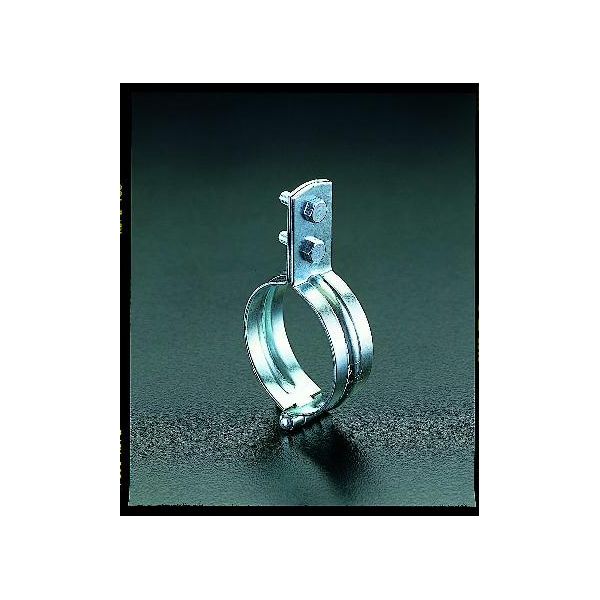 エスコメーカーお問い合わせ：06-6532-6226●径称…50A●適合管外径…60.5mm●サイズ…D：45mm●材質…スチール（電気亜鉛メッキ）●SGP管、VP管併用●蝶番式立バンド●入数は10個入りです。