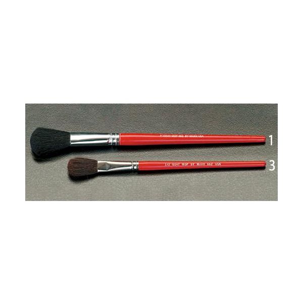 エスコメーカーお問い合わせ：06-6532-6226●サイズ(幅)…12.7mm●毛丈…28.5mm●全長…200mm●ブラシ材質…山羊毛(ソフト)