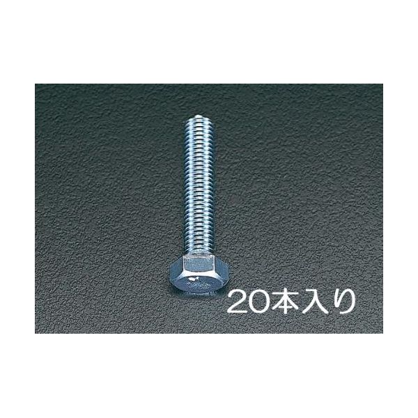 ●材質…鉄●仕上…ユニクロメッキ●並目ねじ●全ねじ●サイズ…M6×50●ピッチ…1●頭対辺…10mm●頭対辺…10mm●入数…20本　