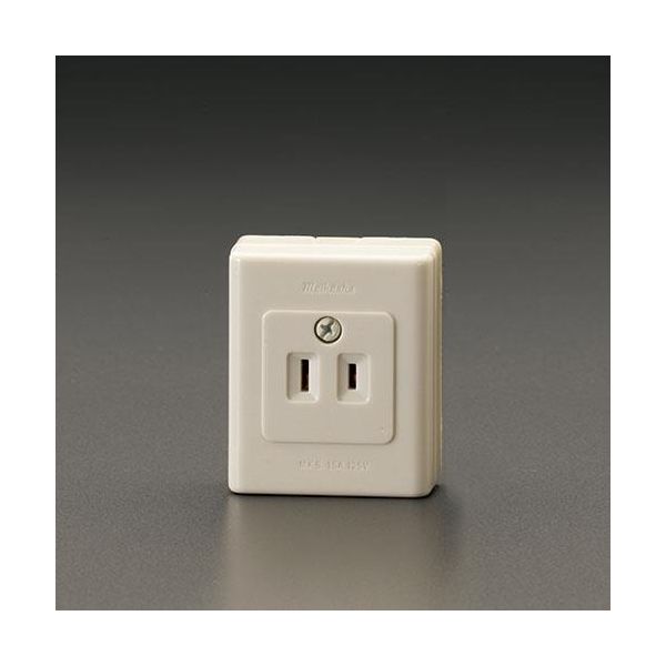エスコメーカーお問い合わせ：06-6532-6226●定格容量…15A 125V●差込口…1個●外形サイズ(mm)…56×66×22.5(D)●3M端子●RoHS対応品